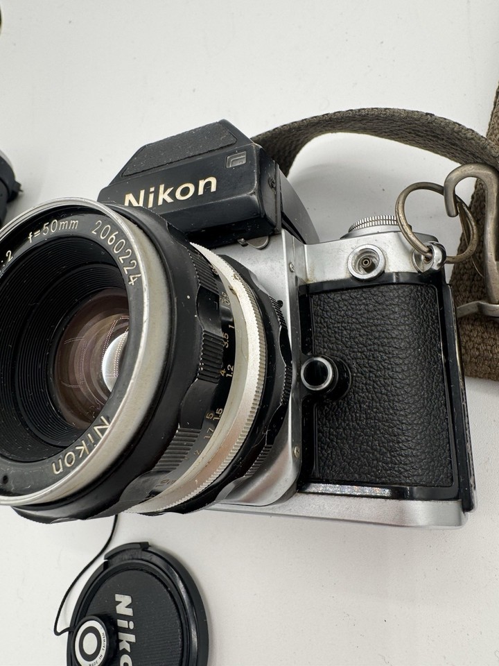 VINTAGE NIKON F2 CAMERA/50mm Nikon & 90-230mm Vivitar Lens+Nikon cover ...