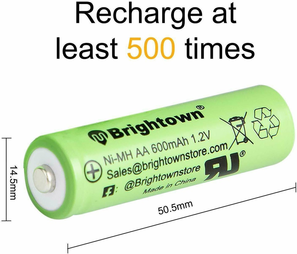 3/12/24Pc AA Rechargeable Batteries NiMH Long Lasting 700mAh &AA ...