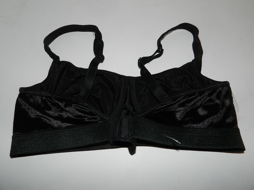 VTG Hanes Sport Bra 34C Silky Second Skin Black Satin | eBay UK