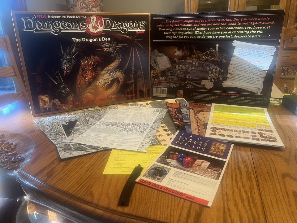 THE DRAGONS'S DEN TSR Boardgame Dungeons & Dragons Board Game COMPLETE & NM! | eBay