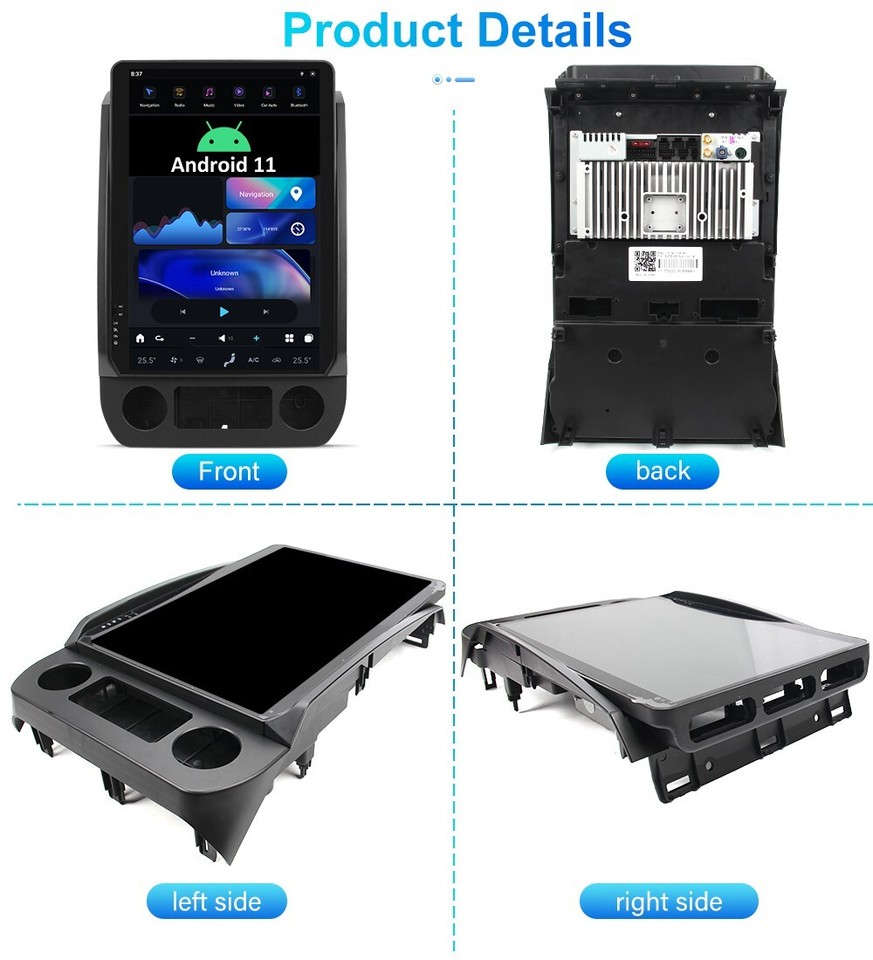 Android 11.0 Smart Radio Tesla Style Car-play Gps Stereo For Ford F150 ...
