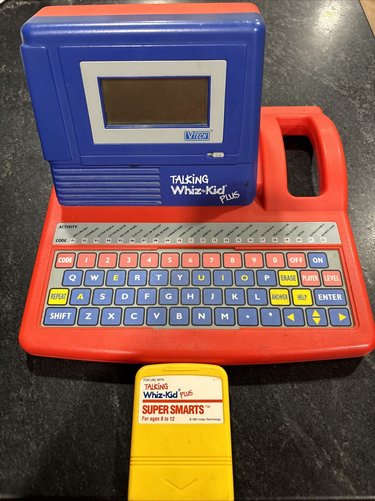 Vintage 90s Vtech Whiz Kid Talking Plus Educational Computer W/game ...