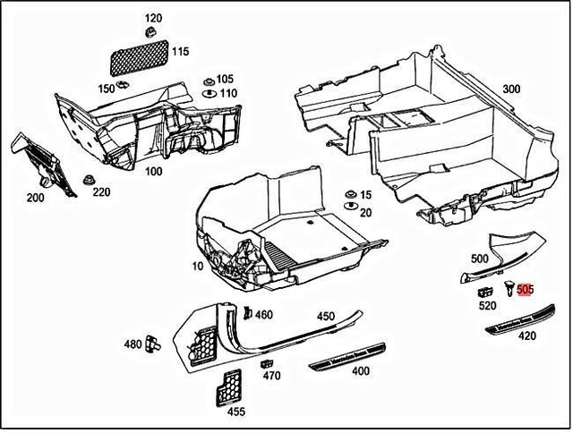 MERCEDES BENZ 0009916271 Genuine OEM Factory Original Sill Plate ...