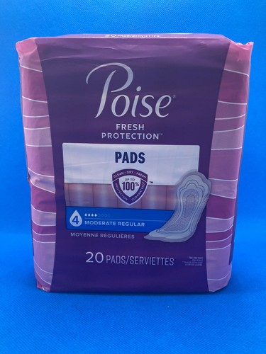 Poise Fresh Protection Pads Moderate Regular 20 Pads | eBay