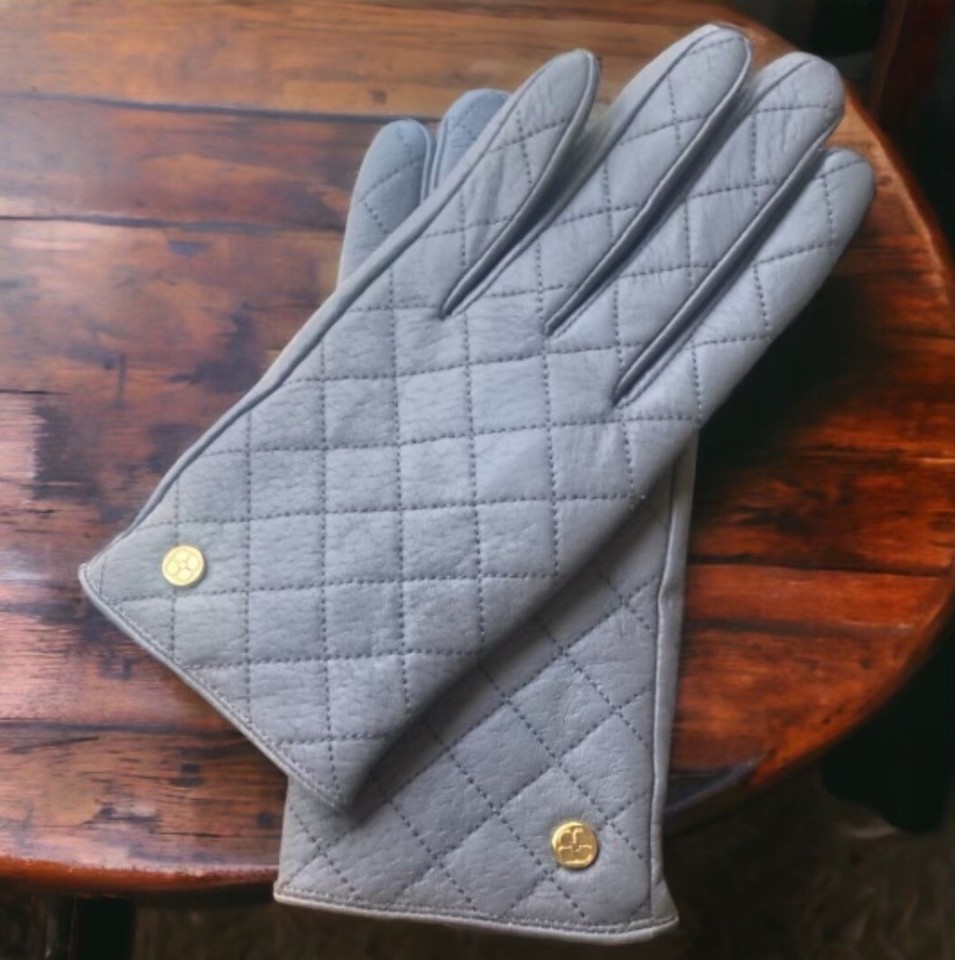 Iman | Gray Leather Coat | Detachable faux fur collar and MATCHING ...