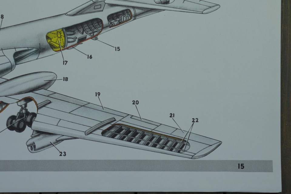 Authentic Soviet Russian Plane Poster TU-16 TUPOLEV "BADGER" HEAVY ...