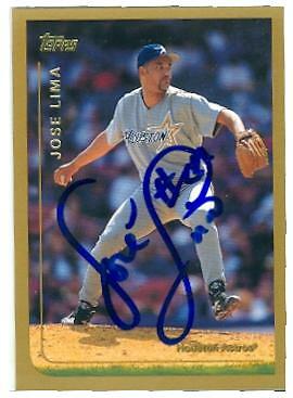 Jose Lima autographed baseball card (Houston Astros SC) 1999 Topps #87 ...