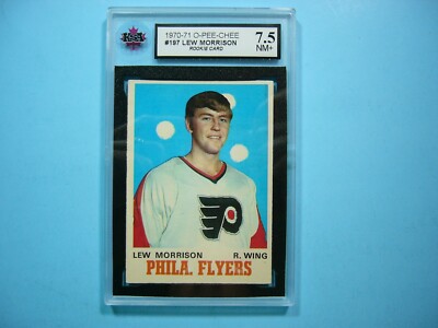 1970/71 O-PEE-CHEE HOCKEY CARD #197 LEW MORRISON ROOKIE KSA 7.5 NM+ ...