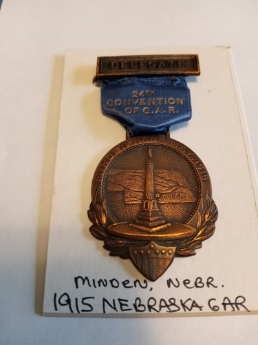 1915 Nebraska Ladies GAR delegate badge Minden | eBay