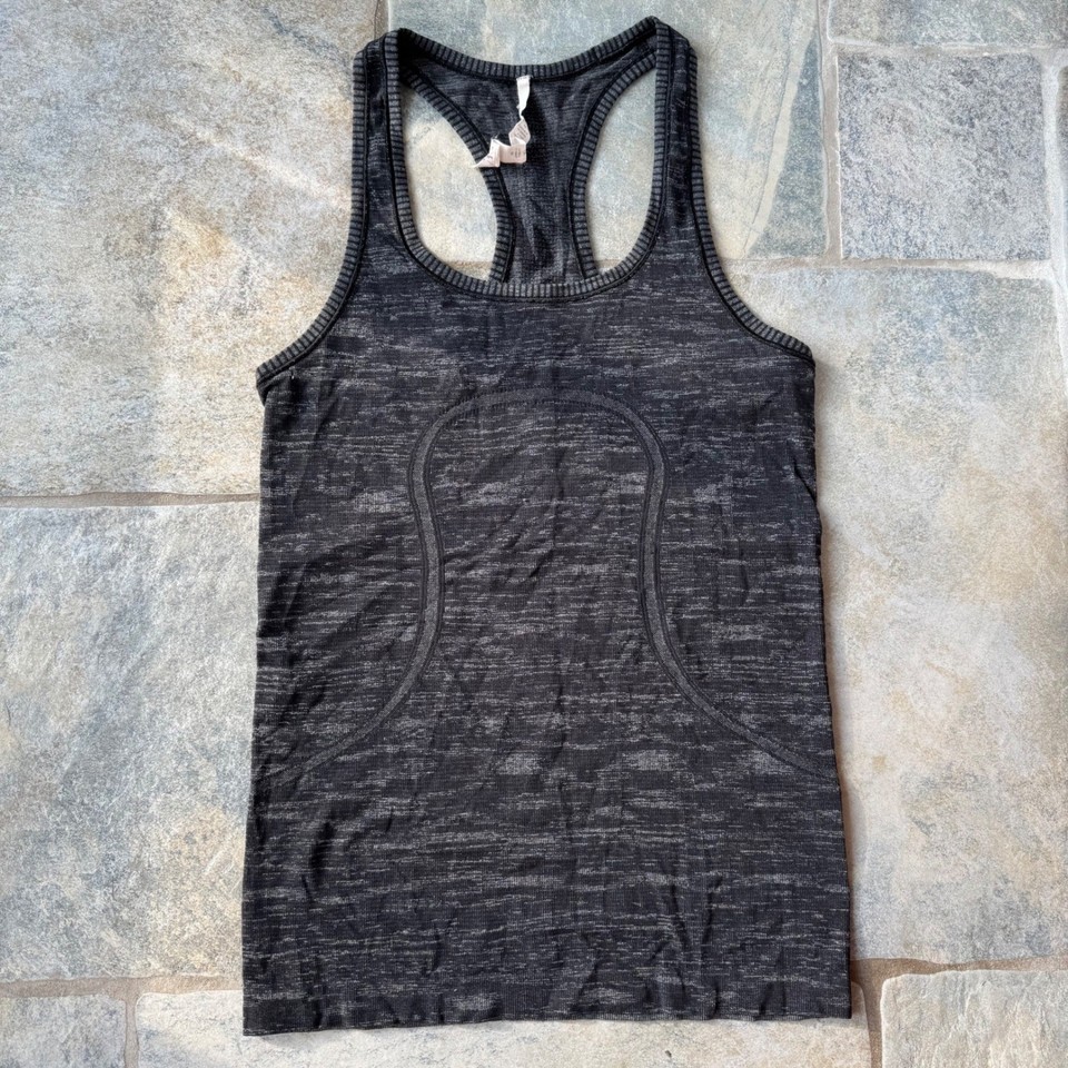Lululemon Swiftly Tech Racerback Tank 2.0 Heathered Black Gray Marled 6 ...