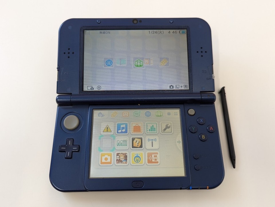 B417 ND Nintendo new 3DS LL XL console Metallic Blue Japan w/pen ...