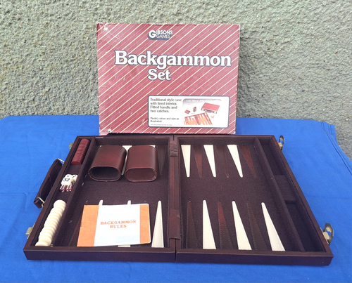 Vintage Backgammon Set in Atache Case 11"x16"40cmX28 cm Gibson Games Boxed | eBay UK