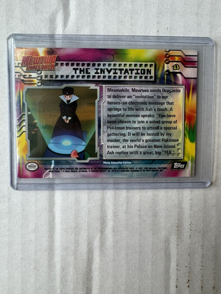 1997 Topps Pokemon Mewtwo Strikes Back The Invitation | eBay