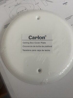 4 In. White Non-Metallic round Blank Ceiling Box Cover | eBay