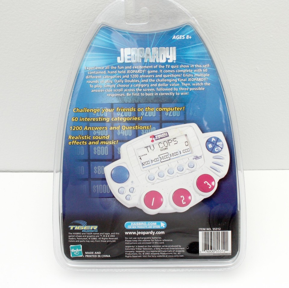 Sealed Jeopardy Handheld Electronic Trivia Game 2002 Tiger Hasbro ...