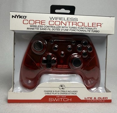 Nyko Wireless Core Controller Switch Red Charge Play Cable Included ...