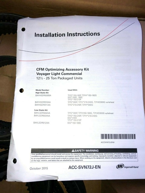 Trane BAYHSDR005B High Static Drive Kit 192803 for sale online | eBay