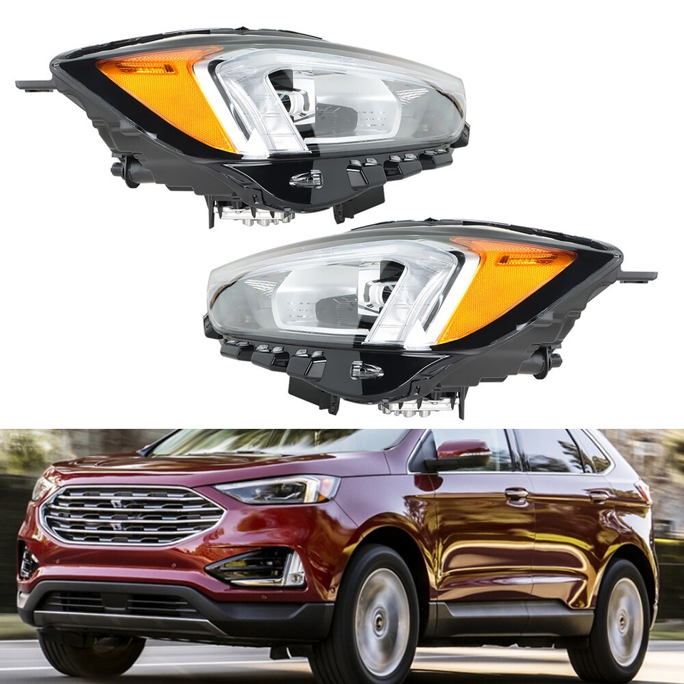 Pair For Ford Edge 2019-2021 Left+Right Side Full LED Headlights ...
