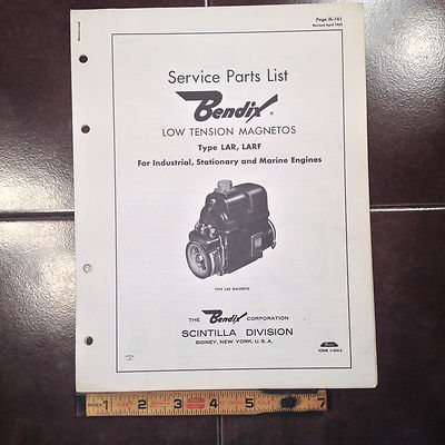 Bendix LAR & LARF Magneto Parts Listing Manual | eBay