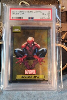 2024 Marvel Topps Chrome Web background Spiderman #1 | eBay