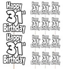 31st Birthday Number Cupcake Party Food Cake Toppers Decorations Picks ...