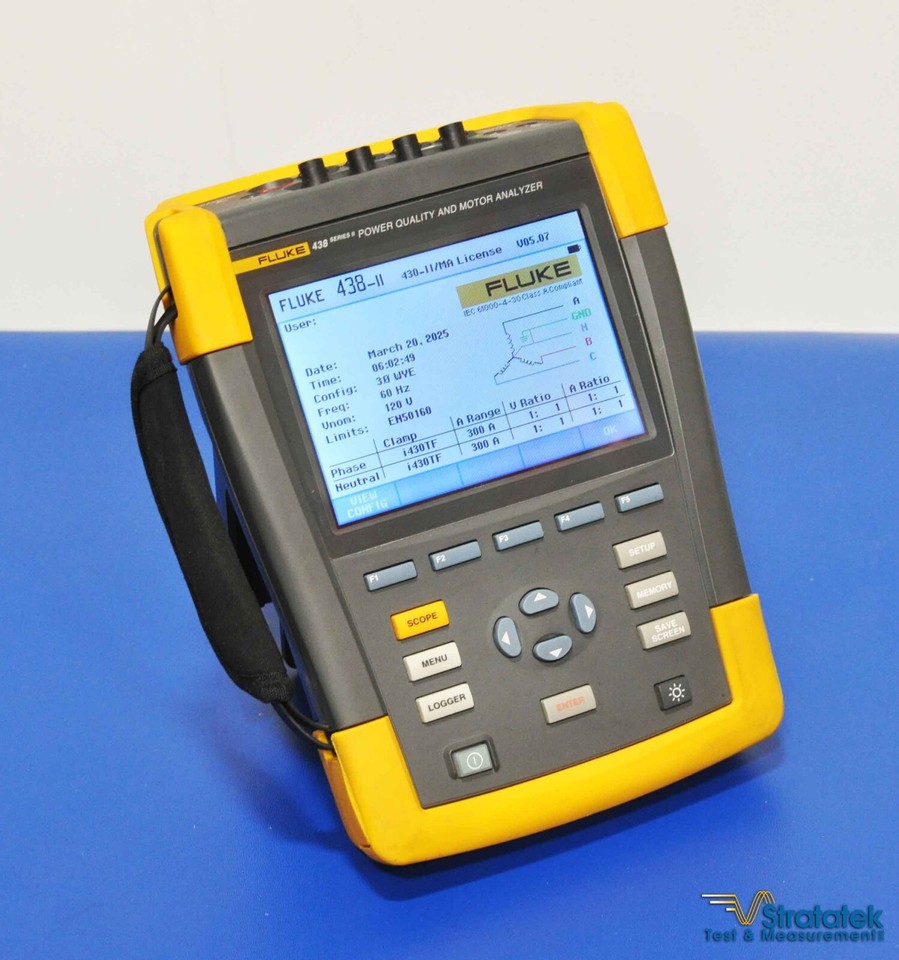 Fluke 438-II Power Quality and Motor Analyzer 3000A CTs 3-Phase PQA ...