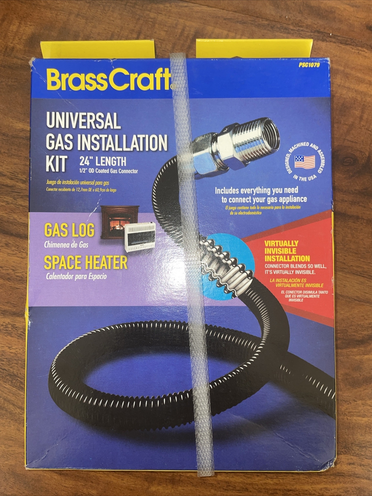 BrassCraft 24" Universal Gas Installation Kit for Gas Log Fireplaces ...