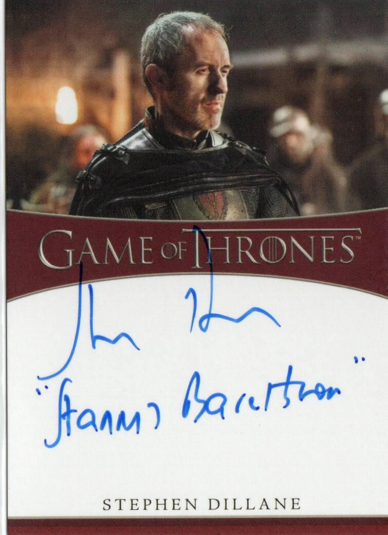 Game of Thrones Iron Anniversary Ser 2 Inscription Auto Stephen Dillane ...