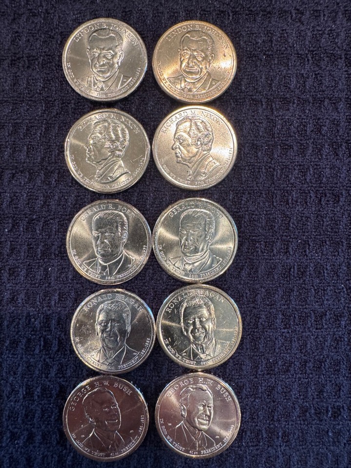 COMPLETE BU Presidential Dollar Set P&D - 80 BU Coins from US Mint ...