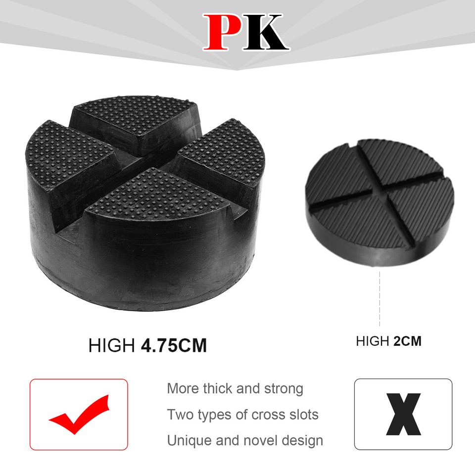 Universal Car Rubber Cross Slotted Jack Pad Adapter Guard Floor For ...