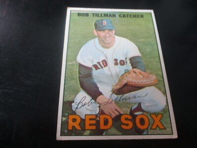bob tillman (boston red sox - c) 1967 topps card #36 excellent+ ...