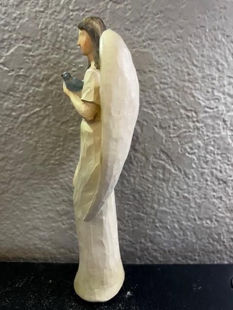 Tii Collectibles Resin Angel Holding Blue Bird 9.25" Tall Figurine | eBay