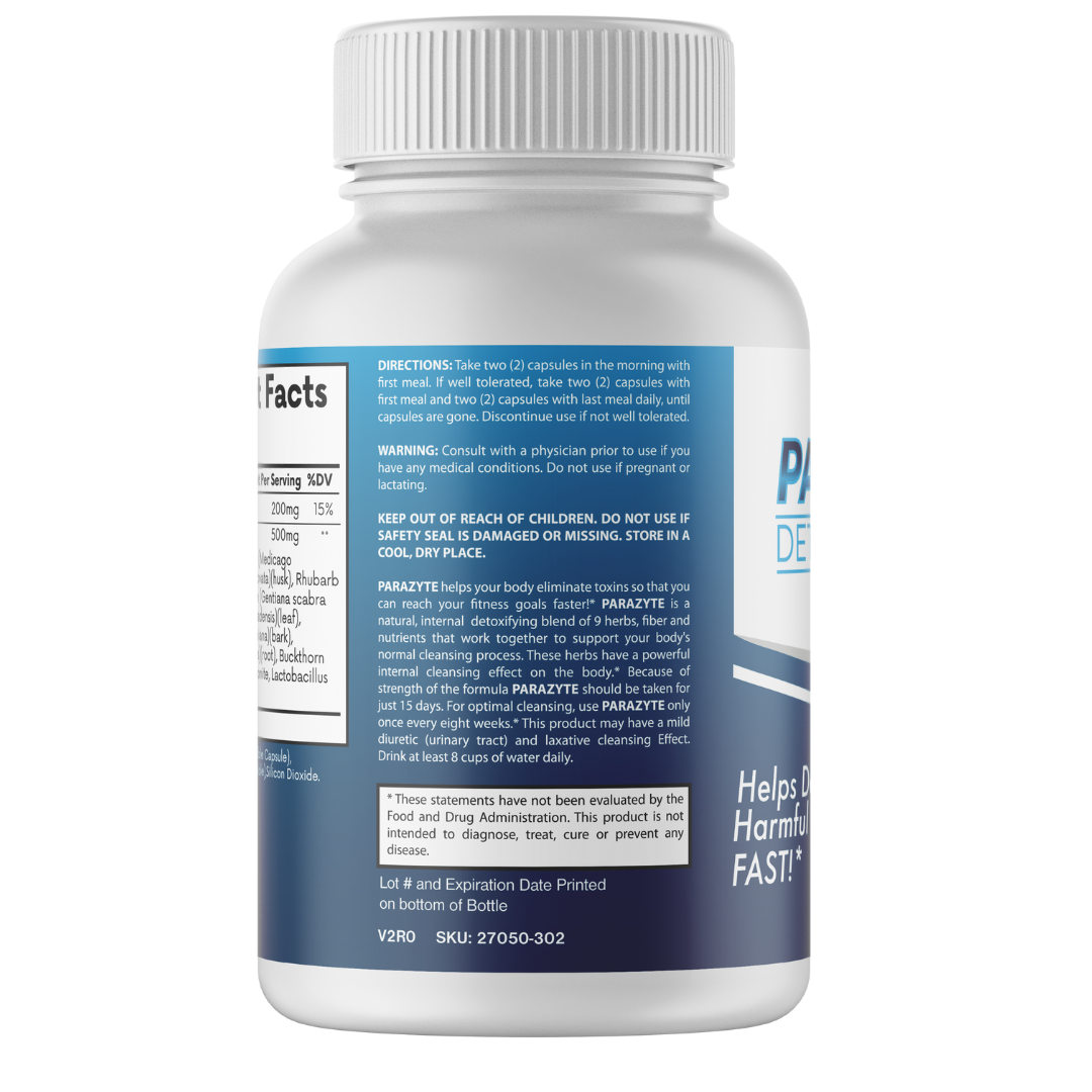 Parazyte Detox Complex Powerful Parasite Cleanse for Humans 60 Capsules ...