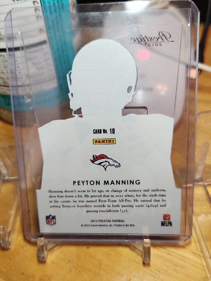 2013 PRESTIGE PEYTON MANNING STARS OF THE NFL ACETATE INSERT DIE-CUT ...
