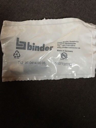 NEW Binder 712 99 0414 00 05 3507720782 Connector Fitting Free Shipping ...