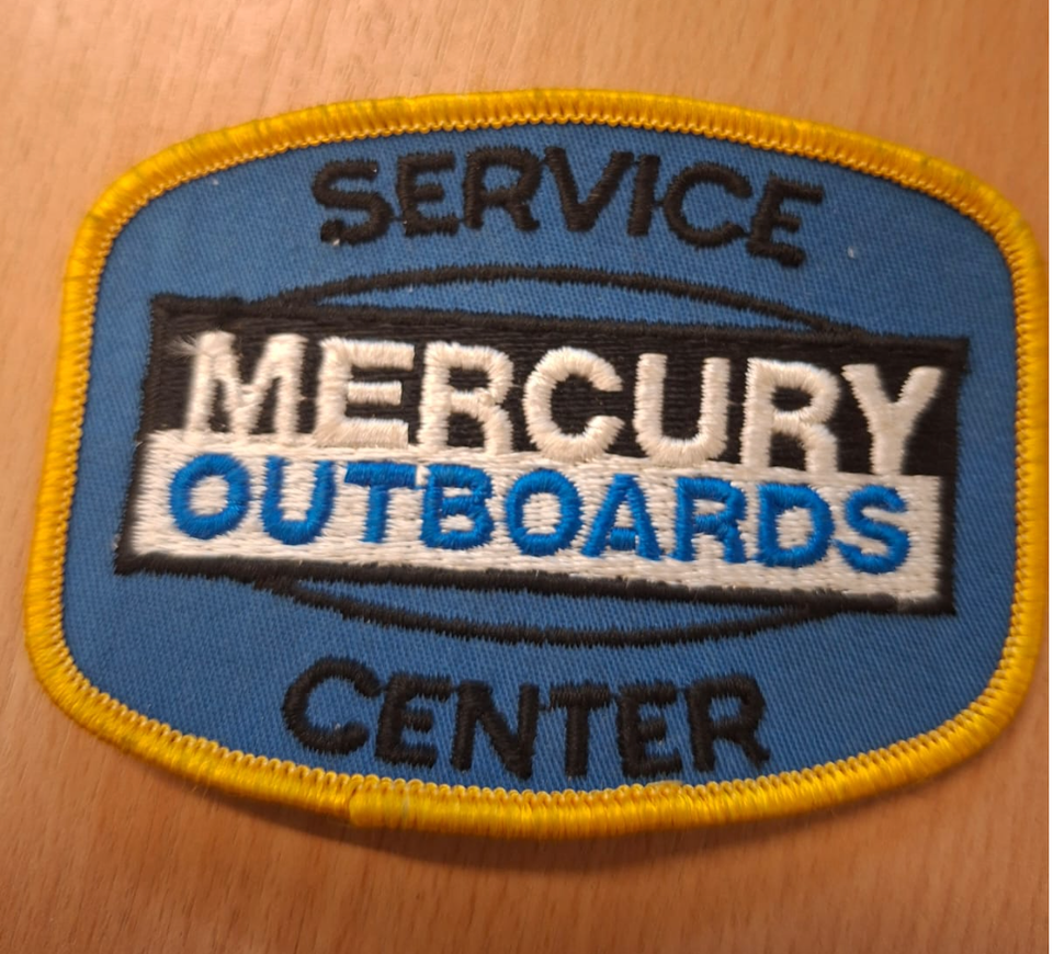 Vintage Collectable Mercury Blue & Yellow Service Center Embroidered ...