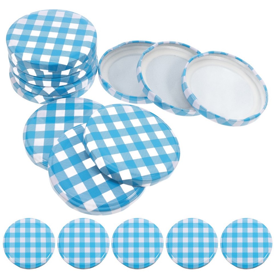 50 PCS Jelly Jar Lids Replacement for Jam Jars Four Wide Mouth Food ...