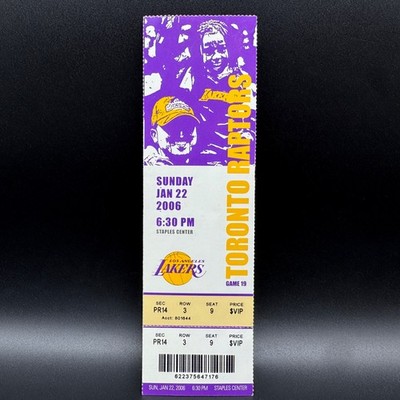 KOBE BRYANT - DROPS 81 POINTS - FULL UNUSED TICKET *2006 LAKERS VS ...