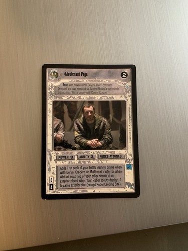 Star Wars CCG SWCCG Lieutenant Page ENDOR SWCCG LP/NM | eBay