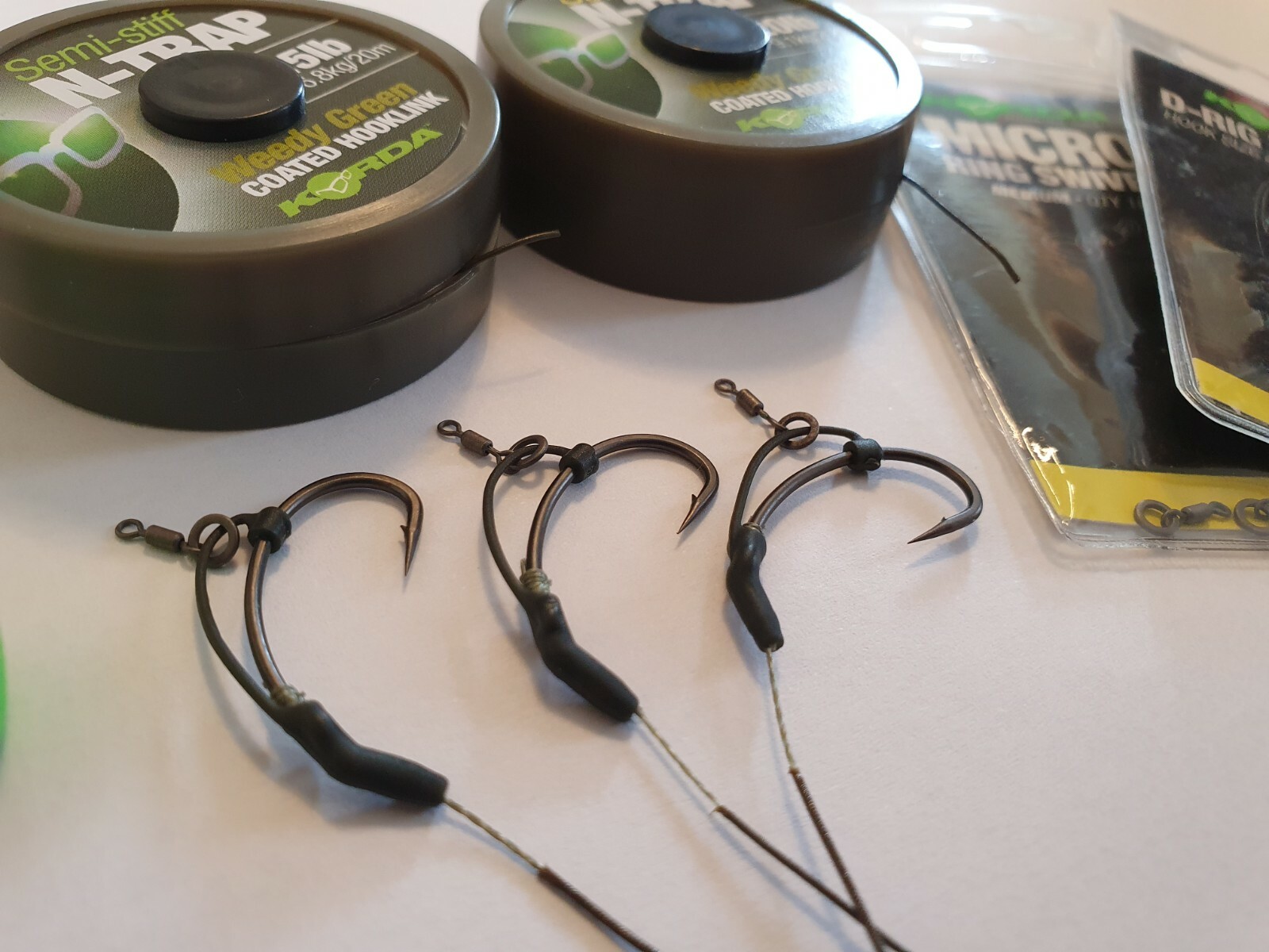3 D Rig Kicker Rigs / Korda Coated N Trap Hooklink / Wafter / Carp Rig ...