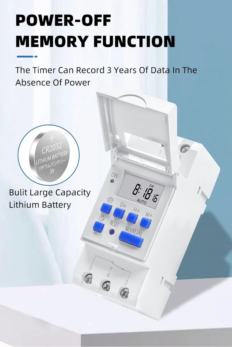 Outdoor Timer For Pool Pump DEBLAN Digital Timer Switch 220V 60A ...
