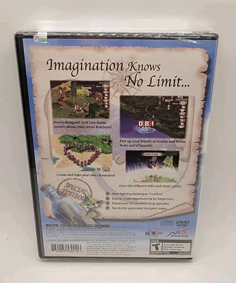 Phantom Brave PS2 Brand New Factory Sealed Good Condition! 730865530083 ...
