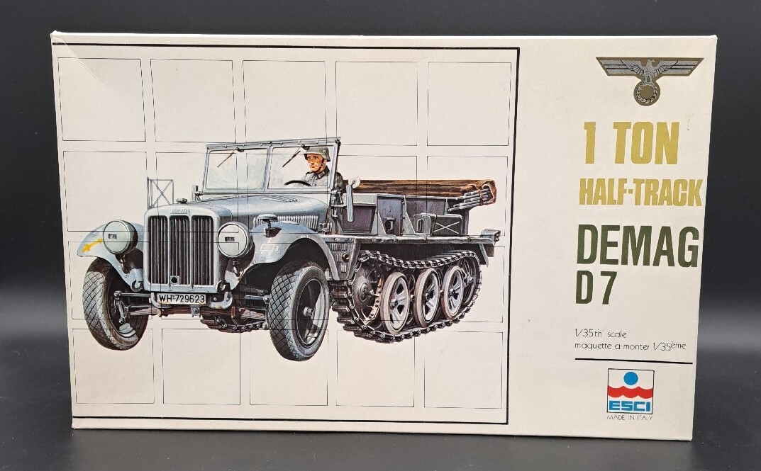 ESCI 1/35 Scale Ww2 German Demag D7 1 Ton Half-track Complete Model Kit ...