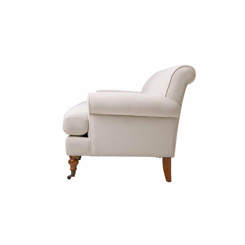 Alana Lawson Recessed Arm Sofa Metal Casters Sky Neutral 789261074882 ...