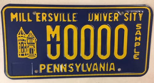 PA MILLERSVILLE UNIVERSITY ALUMNI license plate Marauders Skully The ...