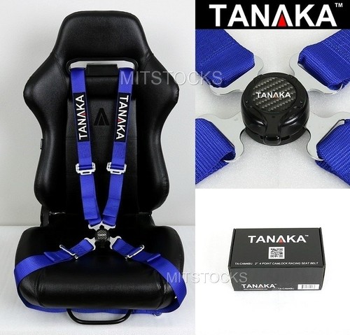TANAKA UNIVERSAL BLUE 4 POINT CAMLOCK QUICK RELEASE RACING SEAT BELT ...