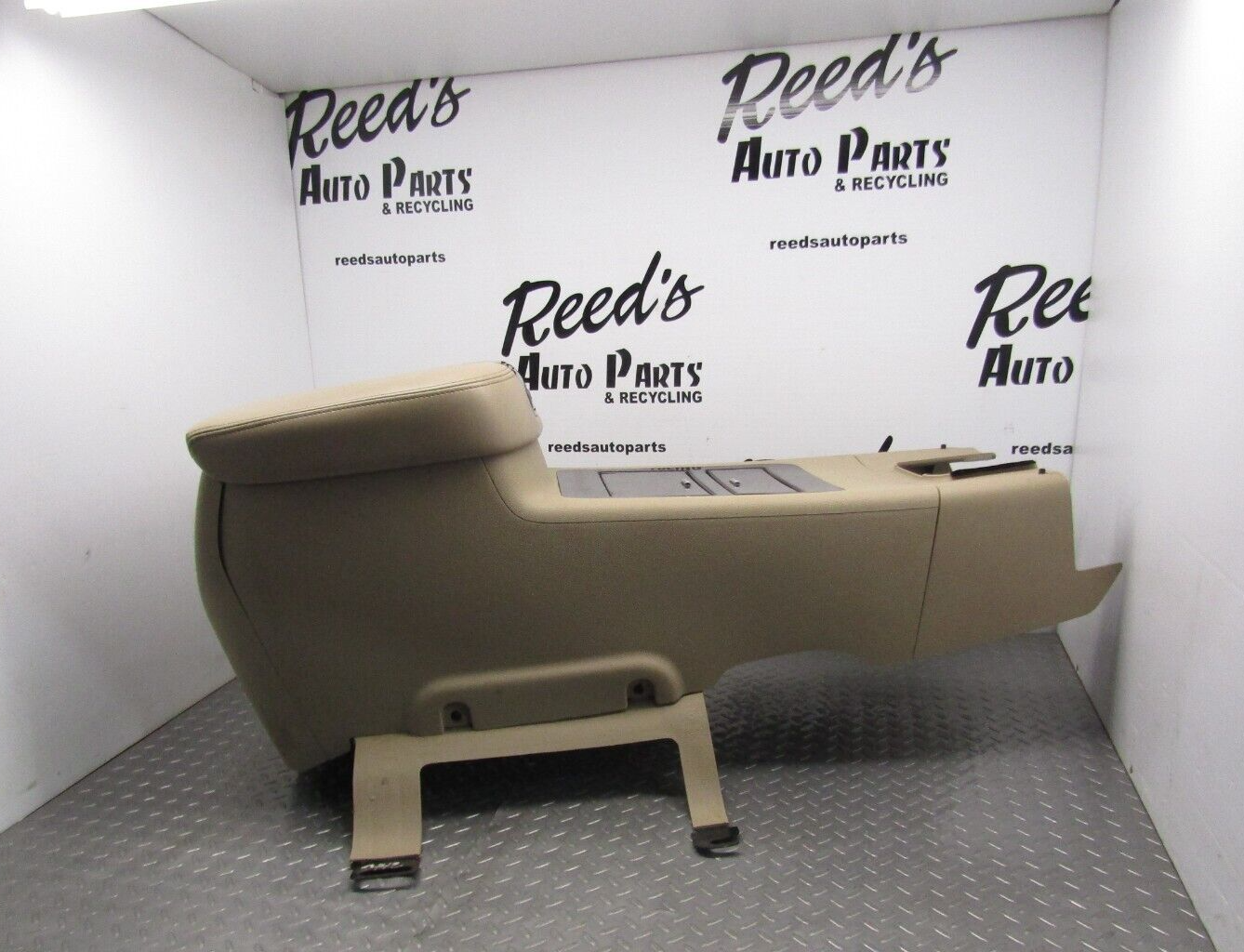 2007-2013 GMC Denali Tan Floor Center Console Leather Armrest Woodgrain ...