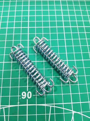 (2x) 55mm Spring pair Motor Bike Link Pipe Manifold Stainless spring ...