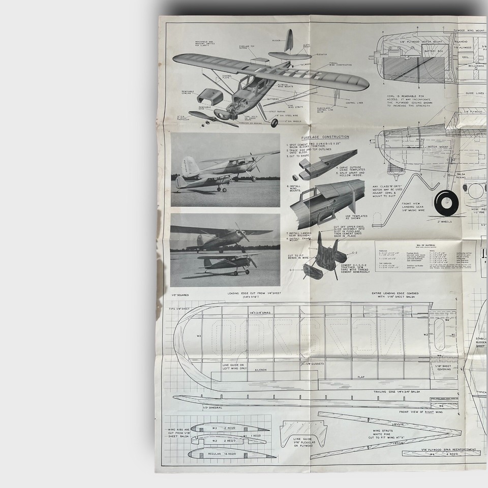 Vintage 1950's Mechanix Illustrated Model Airplane Plans Service | eBay