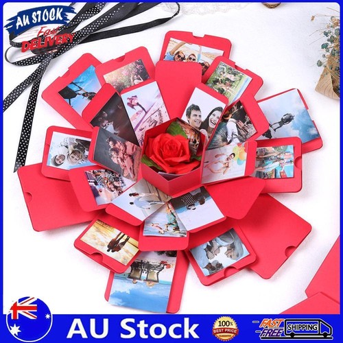 AU Explosion Box Hexagonal DIY Photo Album Scrapbooking Bomb Box Gift ...
